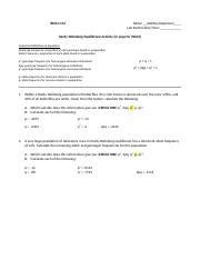 Hardy Weinberg DiscussionActivity Spring18 Docx BIOL L113 Name