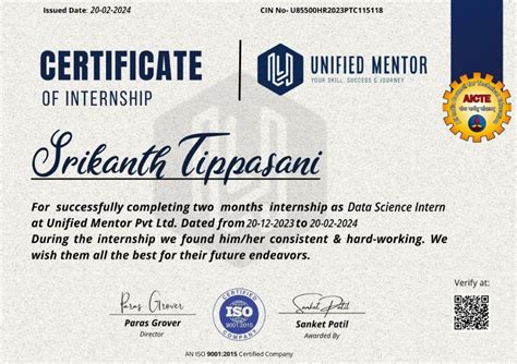 Datascience Internshipcomplete Dataanalysis Careerjourney