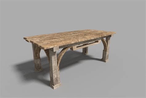 Low Poly Medieval Table 3d Model Cgtrader