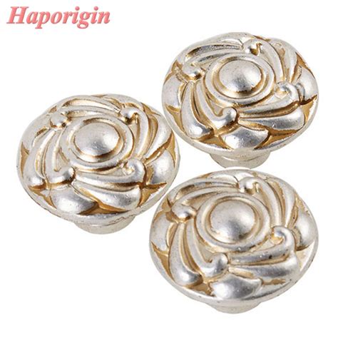 5x Carved Kitchen Cabinet Handles Antique Luxury Cabinet Drawer Knobs