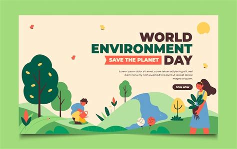 Premium Vector Environmental Day Banner Design