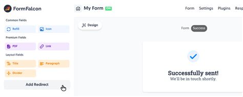 Custom Success Redirect