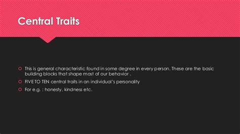 Allports Trait Theory Of Personality