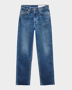 Rag Bone Harlow Mid Rise Straight Jeans Neiman Marcus