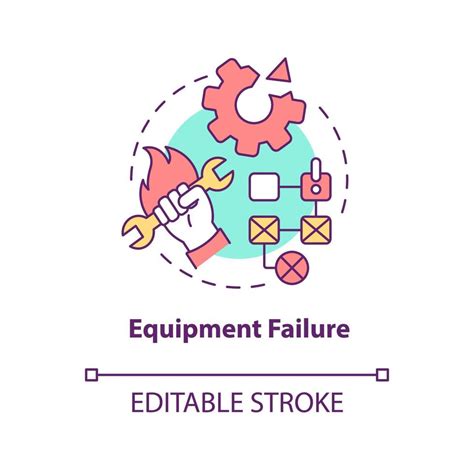 Icono Del Concepto De Falla Del Equipo Rotura De La Máquina