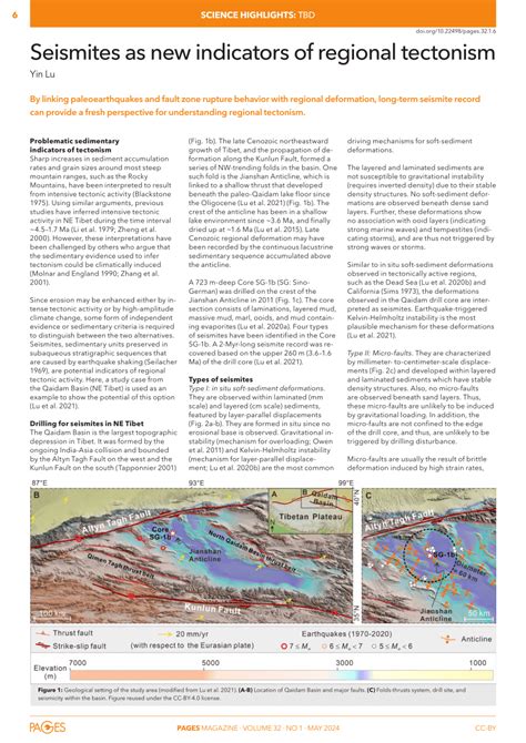 Pdf Seismites As New Indicators Of Regional Tectonism [pages Magazine