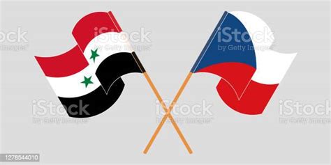 シリアとチェコ共和国の旗を越えて手を振る アイスホッケーのベクターアート素材や画像を多数ご用意 アイスホッケー アラブ文化