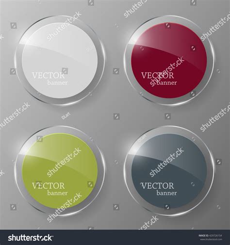Glass Framework Set Vector Illustration Stock Vector Royalty Free