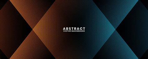 Premium Vector 3d Orange Blue Techno Abstract Background Overlap