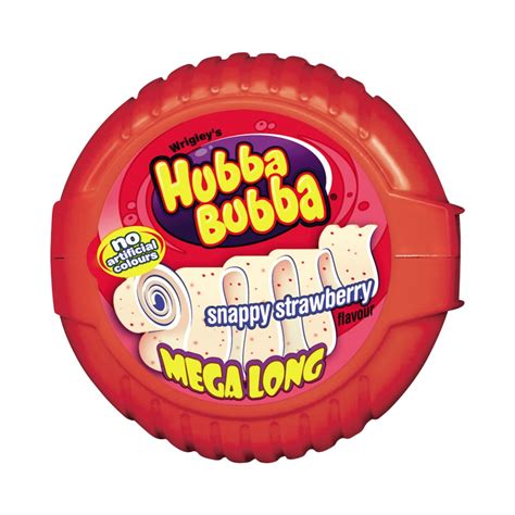Hubba Bubba Snappy Strawberry Bubblegum Mega Long Tape 56g Bb Foodservice