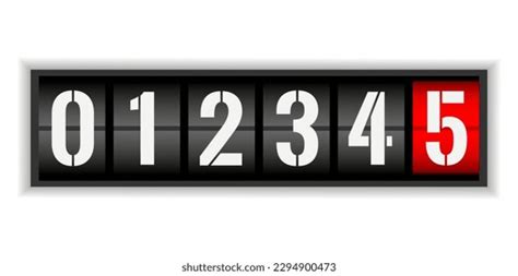 Old Style Analog Counter Numbers Retro Stock Vector Royalty Free 2294900473 Shutterstock