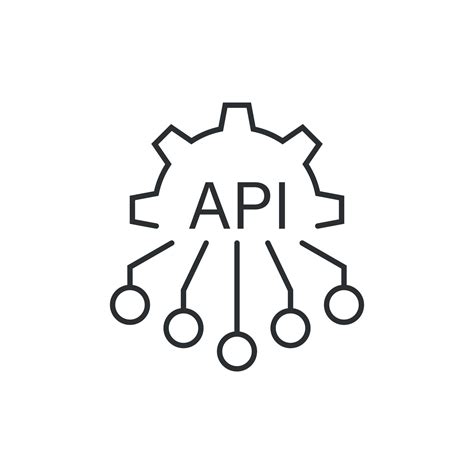 api icon in flat style software integration vector illustration on