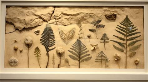 Mesozoic Plant Fossil Stock Illustration Illustration Of Ization