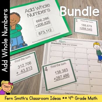 Add Whole Numbers Bundle By Fern Smith S Classroom Ideas TPT