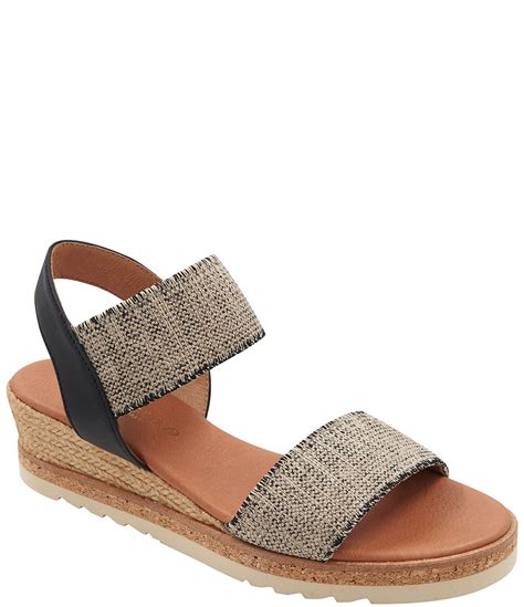 Andre Assous Neveah Raffia Ankle Strap Espadrille Platform Wedge