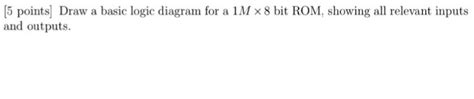 Solved Points Draw A Basic Logic Diagram For A M X Bit Chegg