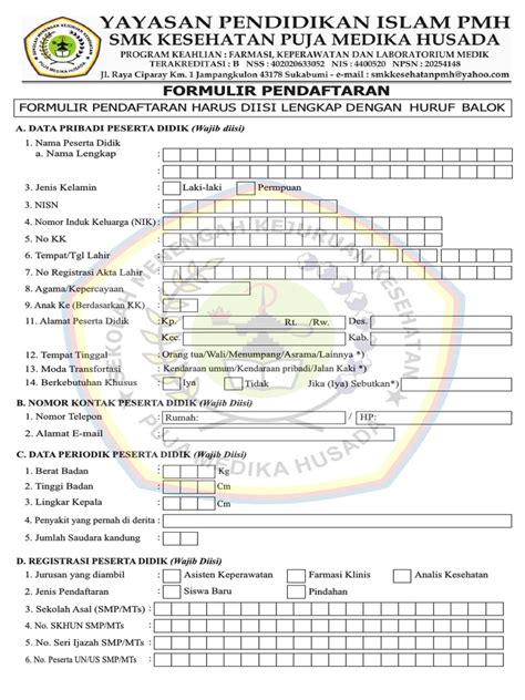 Formulir Ppdb Pdf