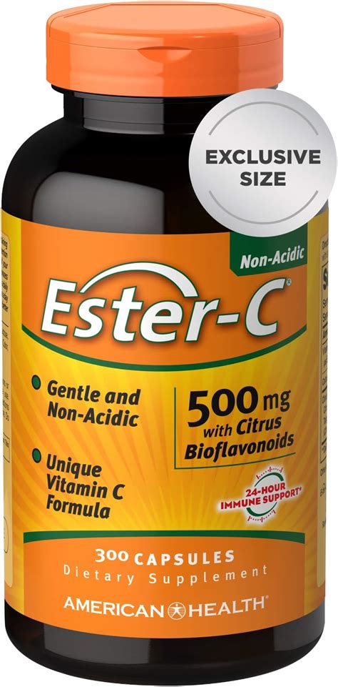 American Health Ester C With Citrus Bioflavonoids Capsules Gentle On Stomach Non
