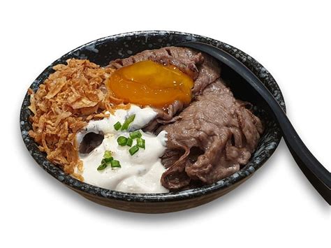 일본 규동 쇠고기 덮밥 프리미엄 사진