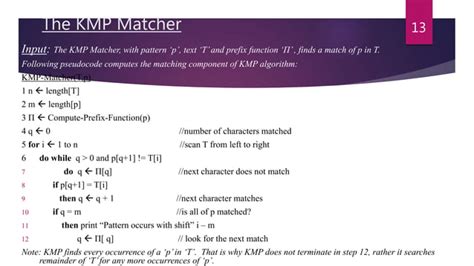 knuth morris pratt string matching algo pptx
