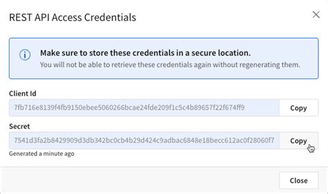 Generate Sigma API Client Credentials