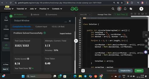 Saloni Pawar On Linkedin Geeksforgeeks Maximumcircularsubarraysum