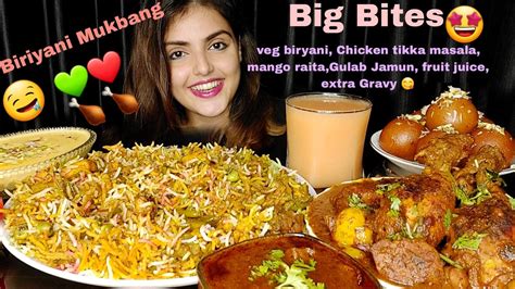 Eating Biryani With Chicken Tikka Masala Spicy Extra Gravy Gulab