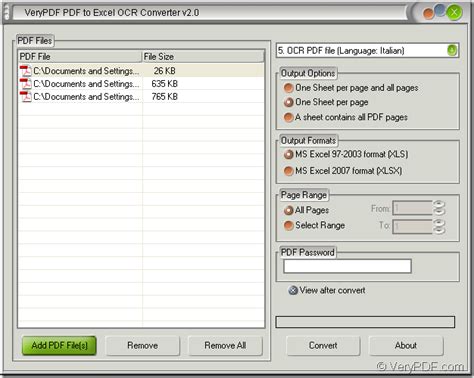 How To Extract Text From Scanned Pdf To Xlsx Verypdf Knowledge Base