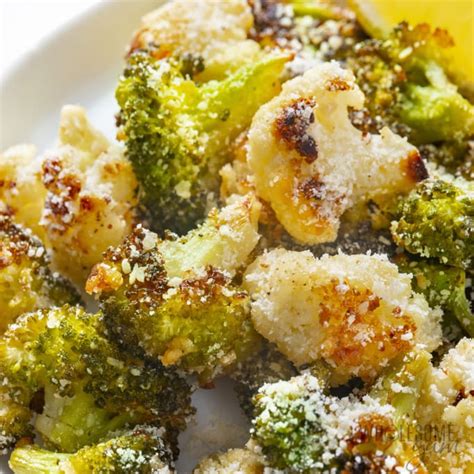 Roasted Broccoli And Cauliflower Recipe Wholesome Yum