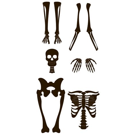 Halloween Skeleton Parts Free PDF Printables Printablee