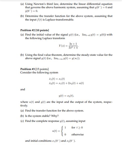 Solved Problem Points Consider The Following System Chegg
