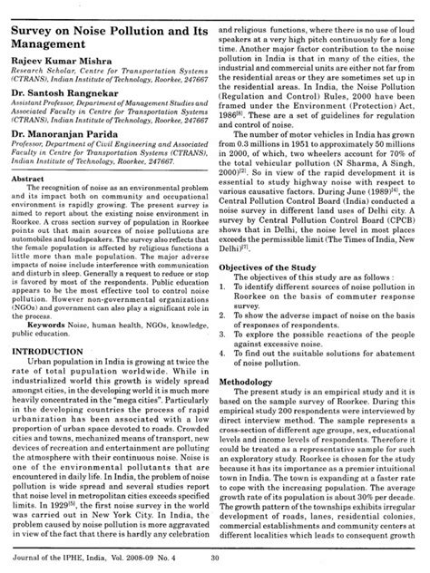 Pdf Survey On Noise Pollution Dokumen Tips