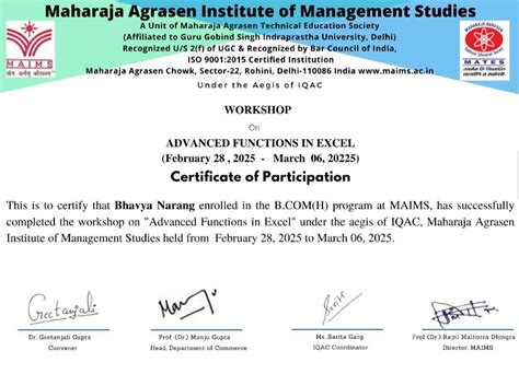 excel dataanalytics continuouslearning bhavya narang