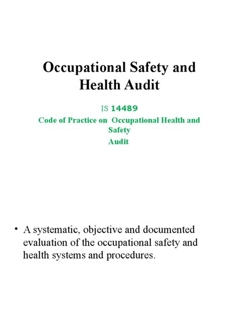 Osh Audit Pdf Auditors Report Audit