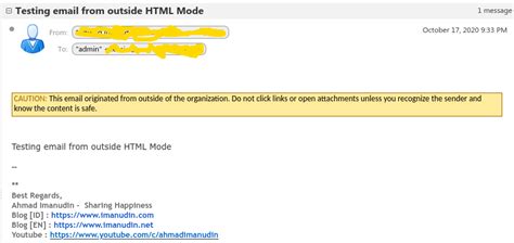 Zimbra Tips How To Add External Email Warning Message Ahmad Imanudin