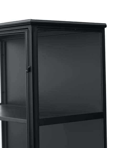 Vitrineskab I Metal Jern H160xB80x40cm