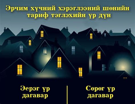 Эрчим хүчний хэрэглээний шөнийн тариф тэглэхийн эерэг болон сөрөг үр дүн