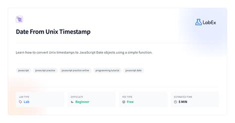 Convert Unix Timestamp To Javascript Date Labex