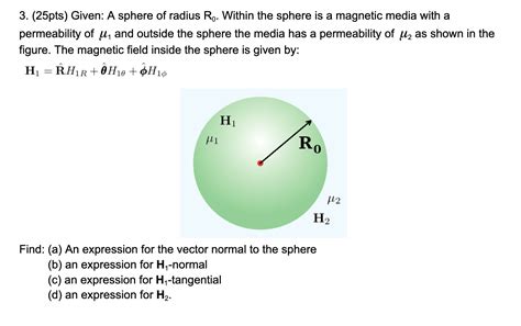 Solved Pts Given A Sphere Of Radius R Within The Chegg