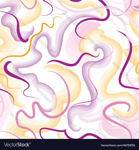 Abstract Wavy Lines Seamless Pattern Spring Vector Image