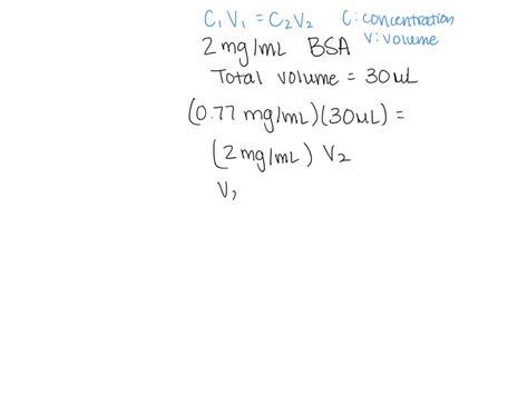 Solved Protein Concentration Measurement Prepare Stock Solution Of 2