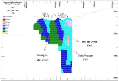 Cross Section Nw Se Kriging Indicator For Lithology Model Download Scientific Diagram
