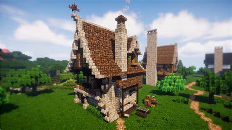【マインクラフト】12x11で作れるオシャレな鍛冶屋の作り方建築講座 マインクラフト 建築 マインクラフトの建物