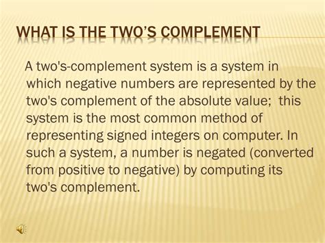 PPT Twos Complement PowerPoint Presentation Free Download ID 6116757