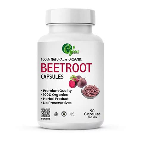 Beetroot Capsules 90 Pcs 500mg 100 Natural Beet Root Extract