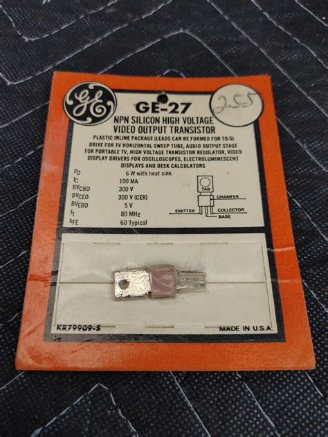 Ge 27 Npn Silicon High Voltage Video Output Transistor Ineedths