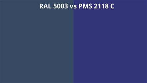 Ral 5003 Vs Pms 2118 C Ral Colour Chart Uk
