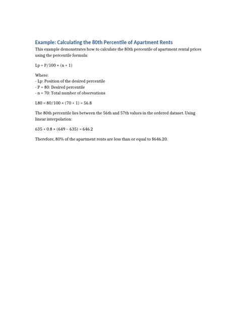 Percentile Calculation Example Pdf