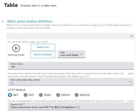 Improvements In The Batch Action Button Definition Of The Table Widget
