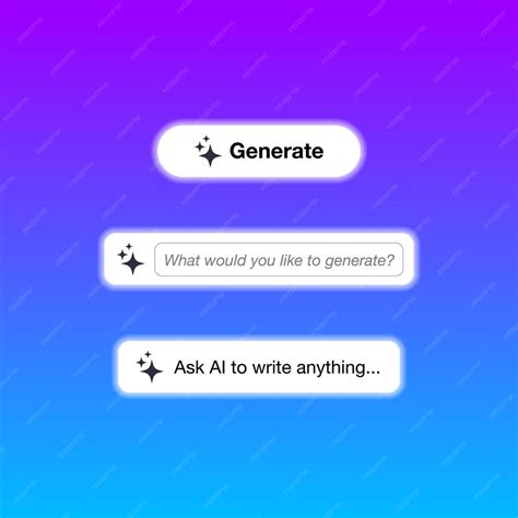 Premium Vector Generate Ai Buttons Template Artificial Intelligence